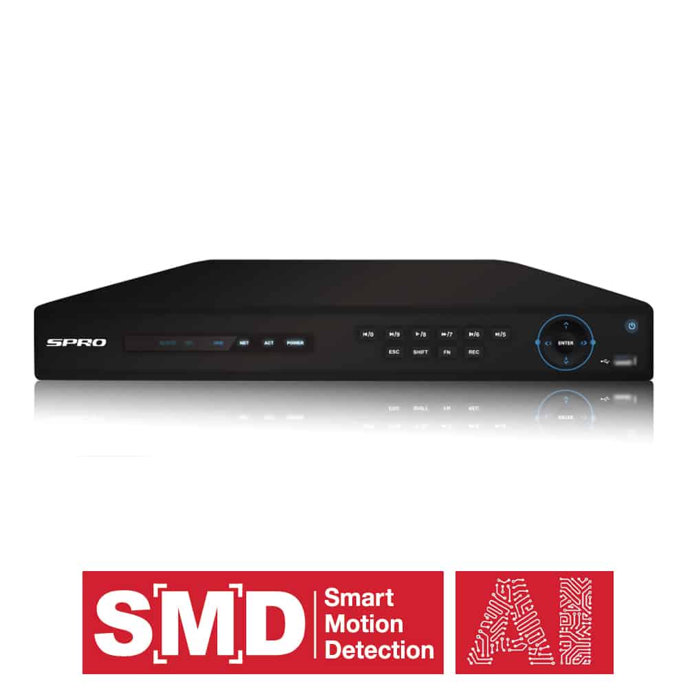 SPRO 8MP/4K 32CH 5-in-1 HD CCTV DVR Recorder with AI DHDVR32-B6 | CCTV101