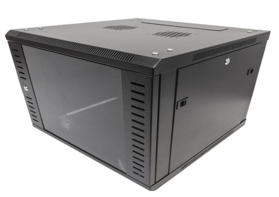 Black 6U Wall Mounted 600*600*370mm Data Network Cabinet Rack | CCTV101