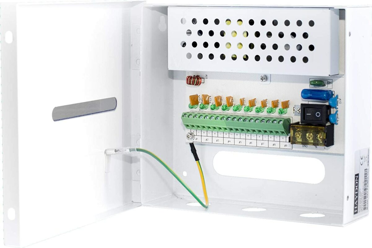 Haydon CCTV 12V DC 9-Way 5Amp PTC Fused PSU Power Supply Unit ...