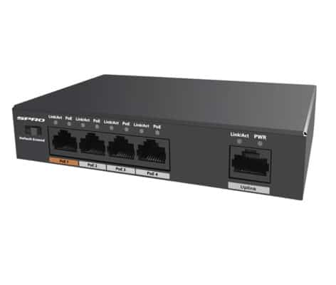 SPRO 4-Port Unmanaged PoE Switch SWITCH-4P | CCTV101